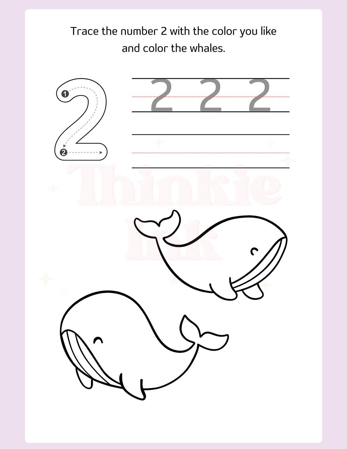 Numbers 1-9 Tracing and Coloring Workbook | 18-page Printable Activity ...