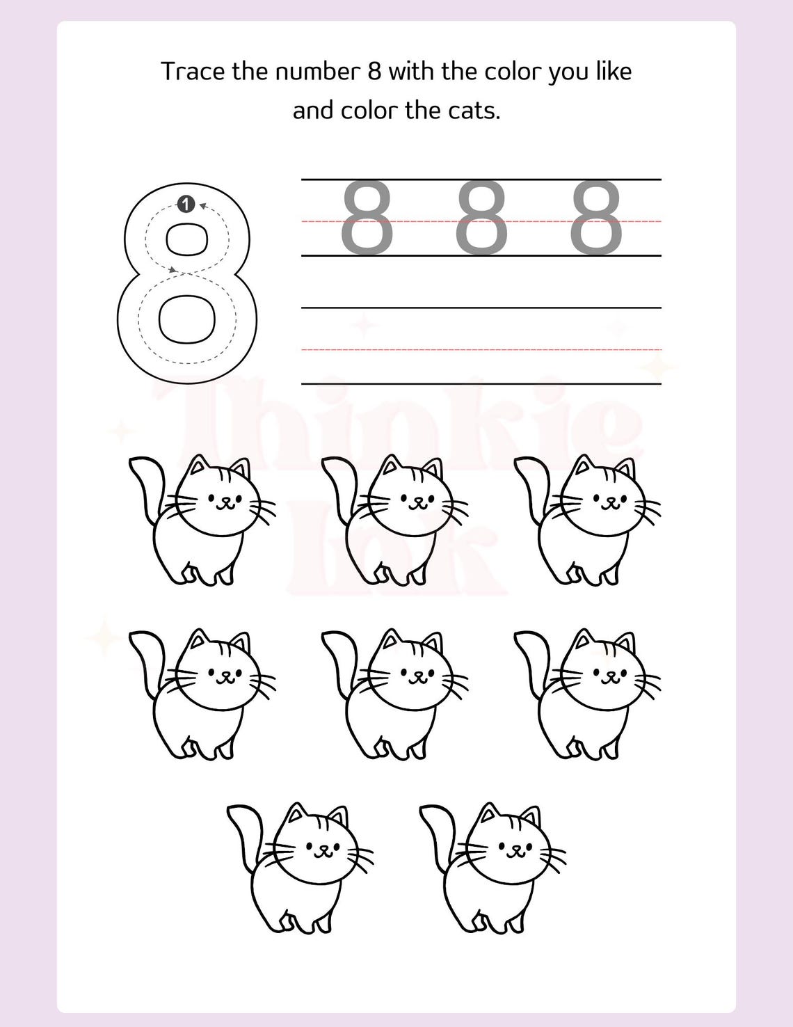Numbers 1-9 Tracing and Coloring Workbook | 18-page Printable Activity ...