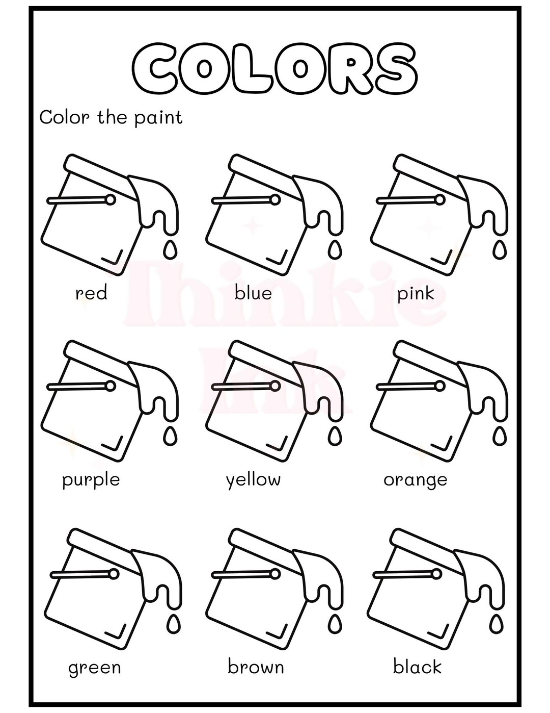 Color Learning Workbook | 21-page Preschool Printable Activity Book ...