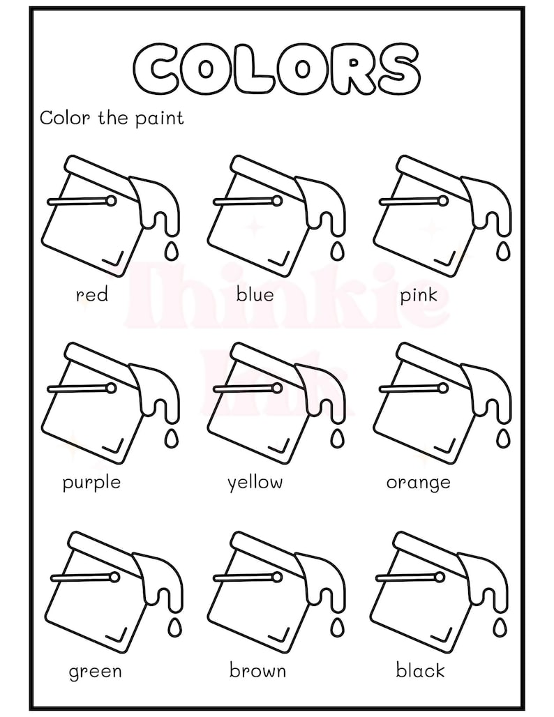 Color Learning Workbook | 21-page Preschool Printable Activity Book ...