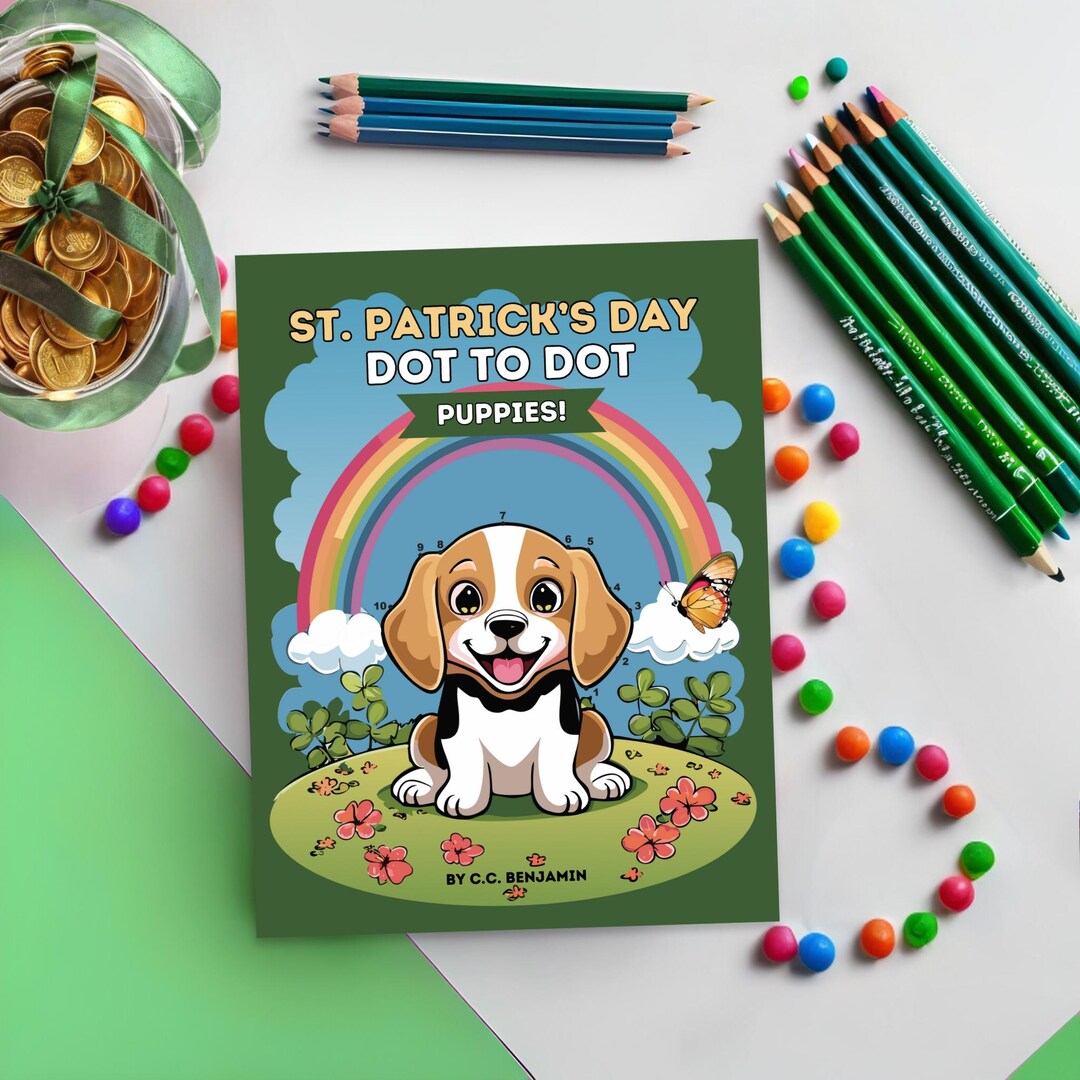Lucky Pups Dot to Dot - St. Patrick's Day Gift - Classroom Activity - Etsy