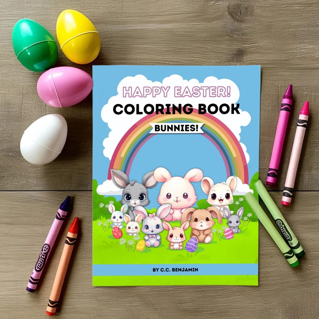 Kawaii Easter Bunnies Coloring Book – Adorable Easter Fun for Kids! - Etsy