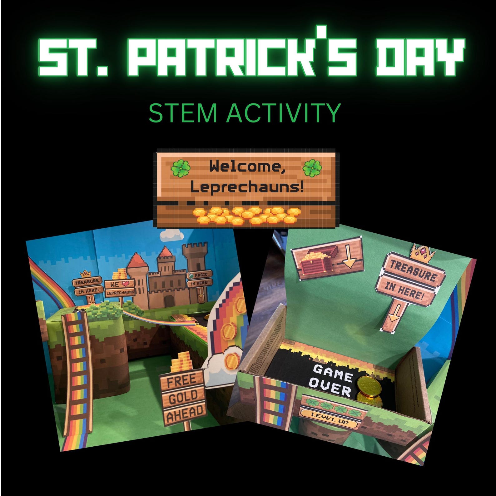 Video Game-themed Leprechaun Trap | Printable Digital Download - Etsy