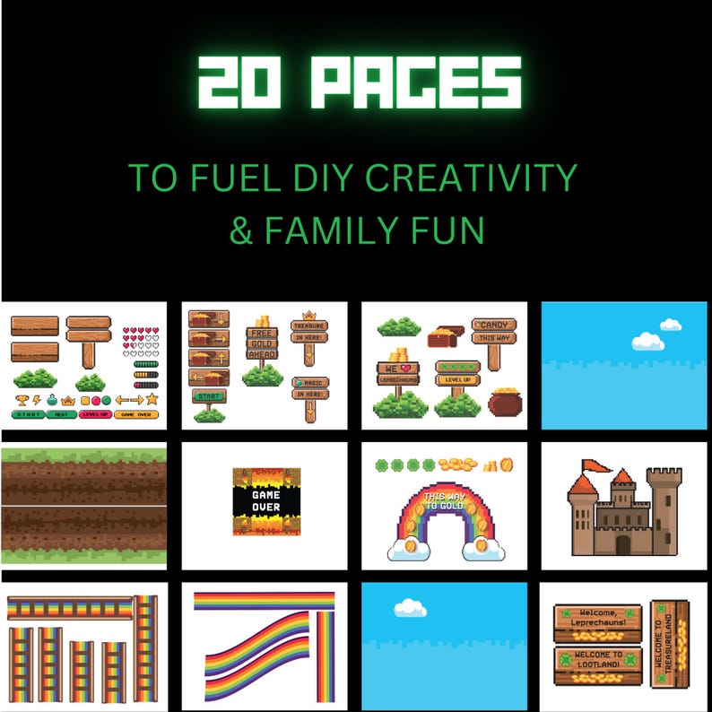 Video Game-themed Leprechaun Trap | Printable Digital Download - Etsy