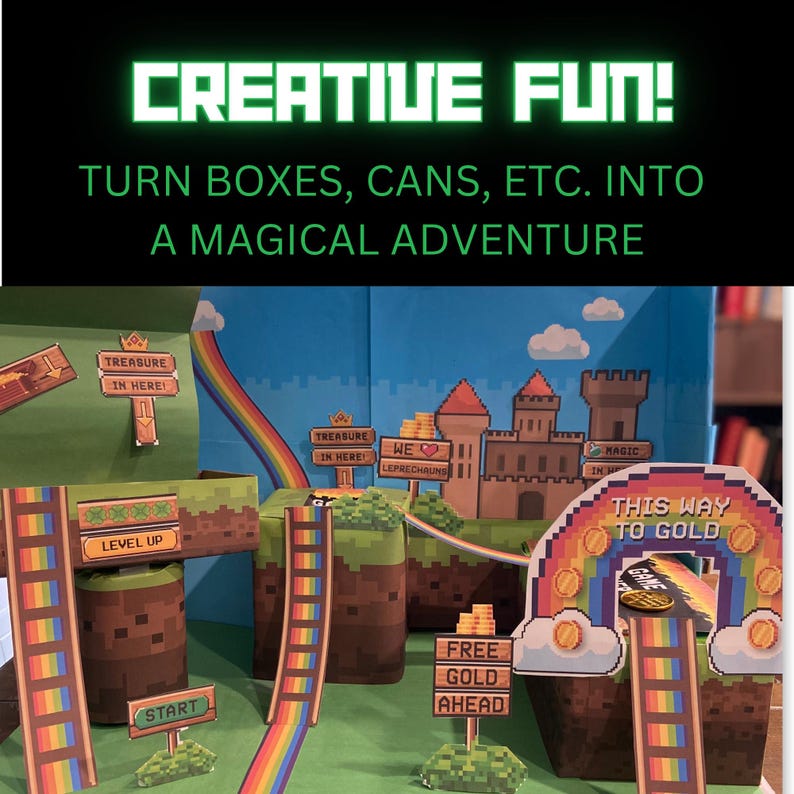 Video Game-themed Leprechaun Trap | Printable Digital Download - Etsy