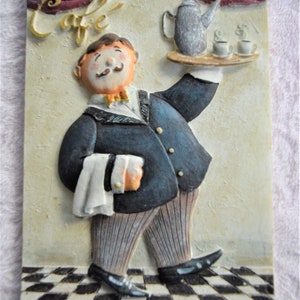WAITER CHEF PLAQUE Diner Cafe Bistro Kitchen Wall Decor - Etsy