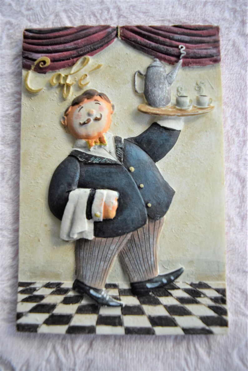 WAITER CHEF PLAQUE Diner Cafe Bistro Kitchen Wall Decor - Etsy