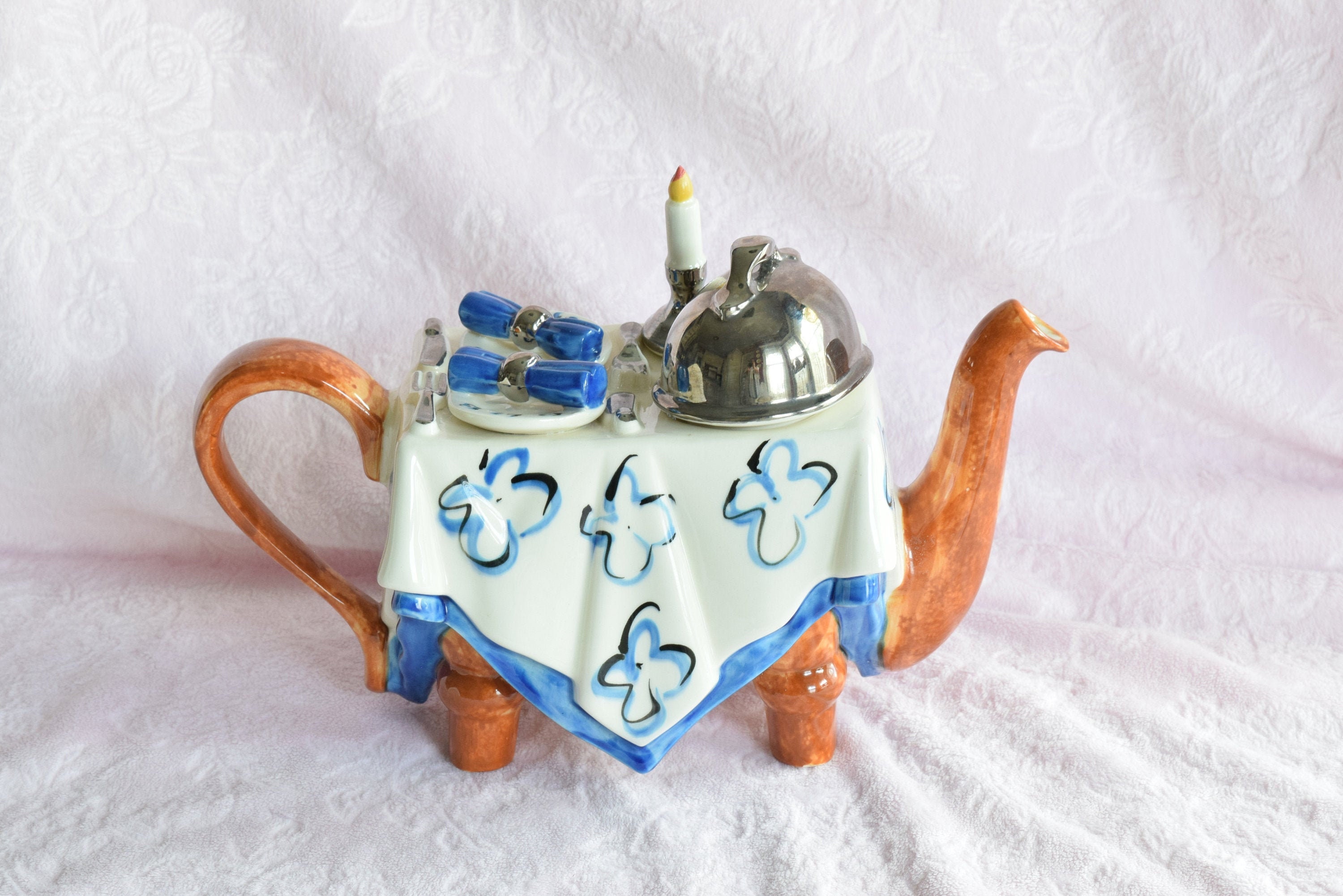 Vintage TONY CARTER TEAPOT Cerámica Figural Cena Pantalla | Etsy