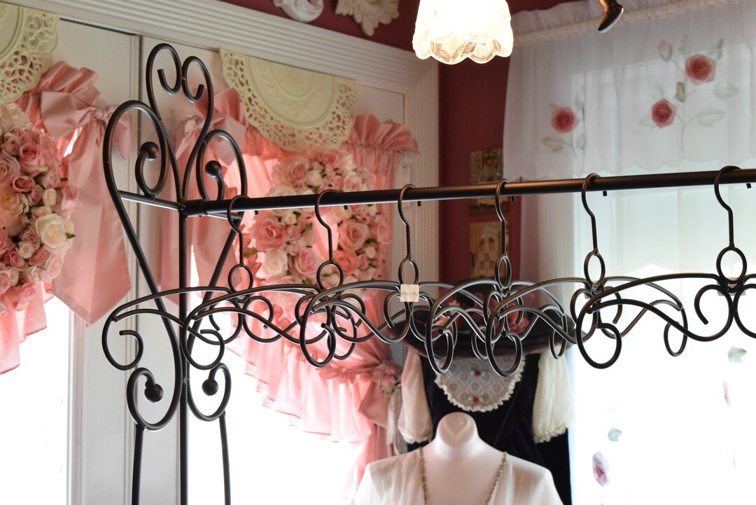 Vintage Wrought Iron COAT QUILT RACK Hanger Stand Made in Italy Italian ...