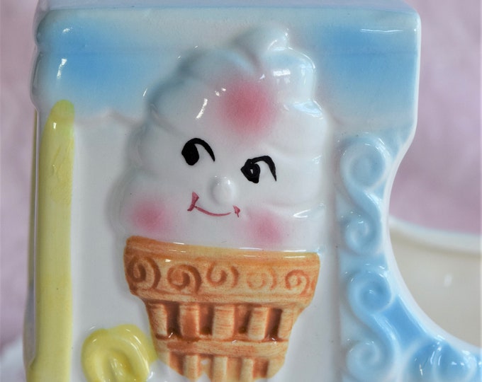 Vintage NAPCO BABY Ice Cream Truck PLANTER Pink Blue Ceramic Vase ...