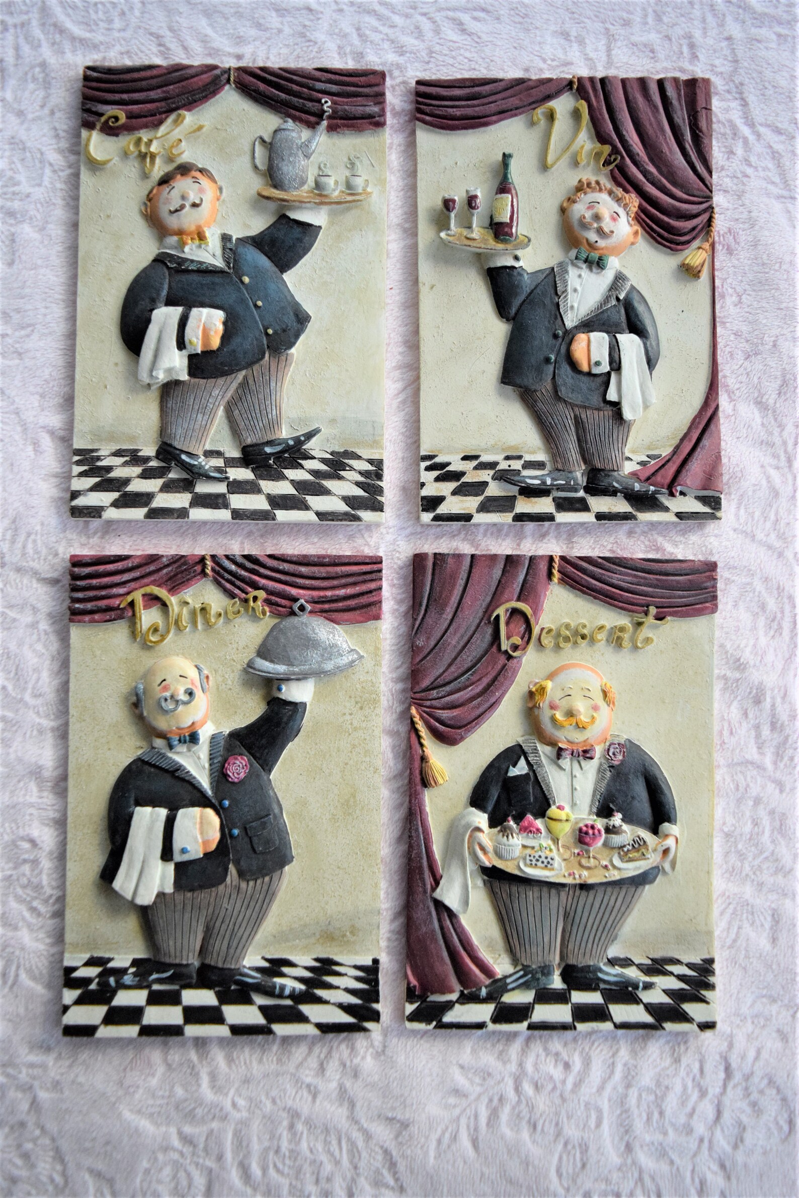 WAITER CHEF PLAQUE Diner Cafe Bistro Kitchen Wall Decor | Etsy