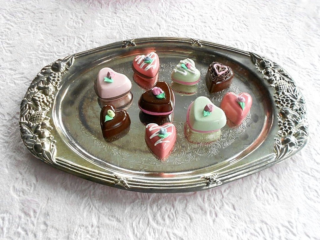 SILVER Plated TRAY PLATTER Embossed Candy Plate Vanity Dresser - Etsy