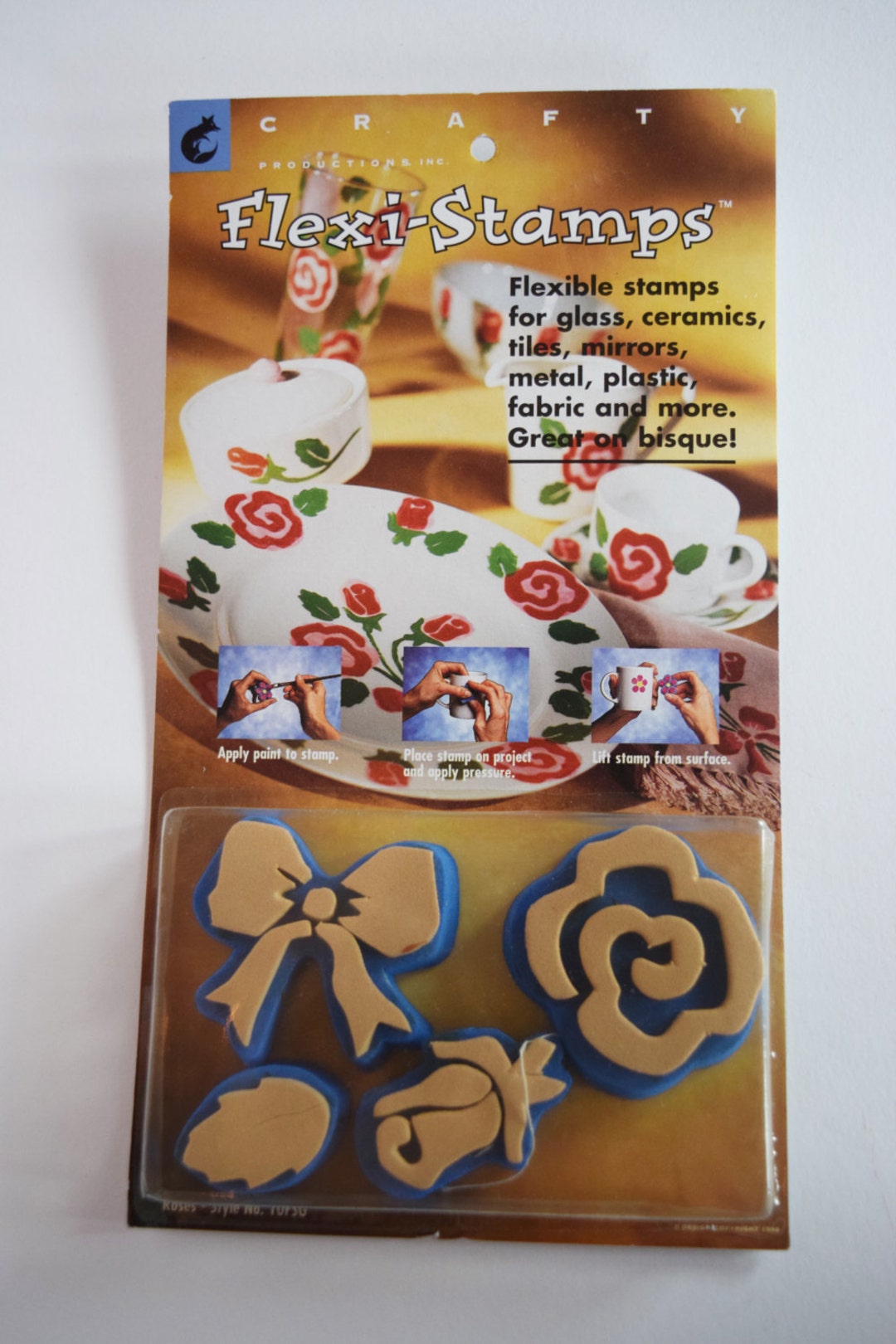 ROSE BOW STAMP Set Victorian Flexi-stamps Crafty Craft for - Etsy