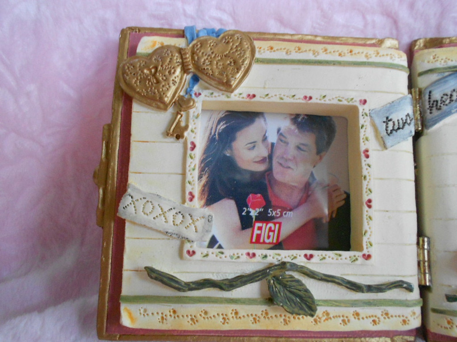 VALENTINE DIARY Book FRAME Picture Photo Red Rose Bud Flower | Etsy