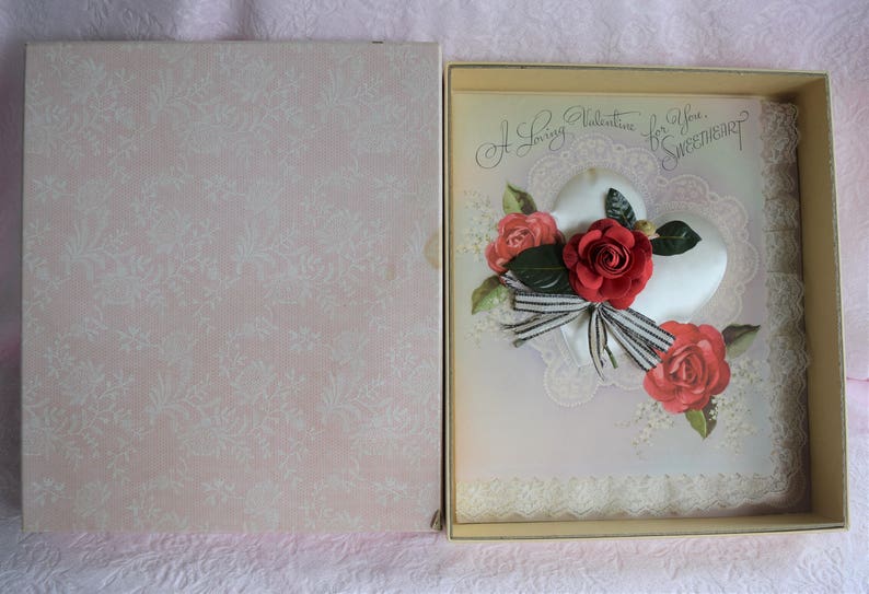 RUST CRAFT VALENTINE Card Large Vintage Corsage Sweetheart Red - Etsy