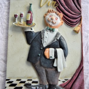 WAITER CHEF PLAQUE Diner Cafe Bistro Kitchen Wall Decor - Etsy