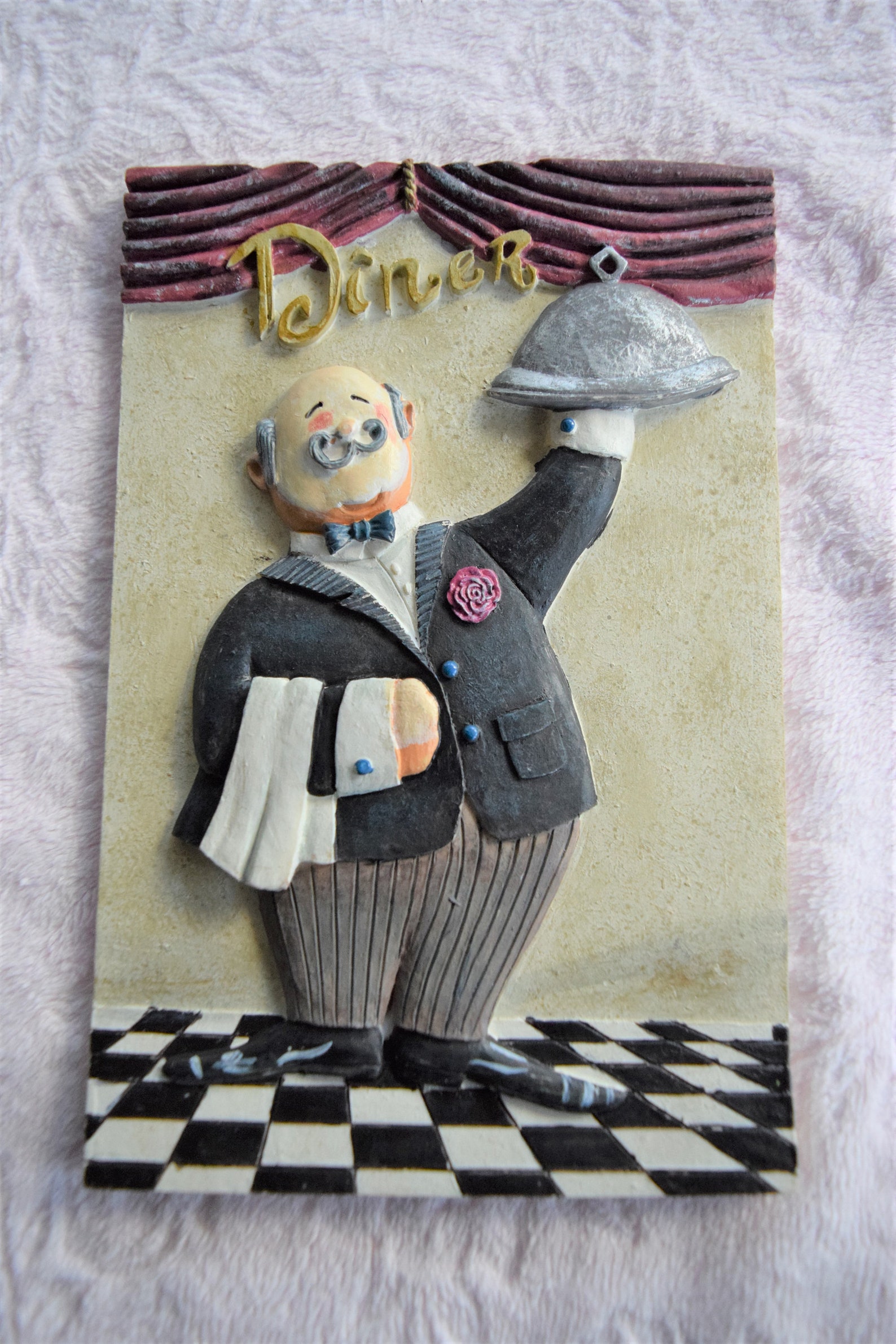 WAITER CHEF PLAQUE Diner Cafe Bistro Kitchen Wall Decor | Etsy