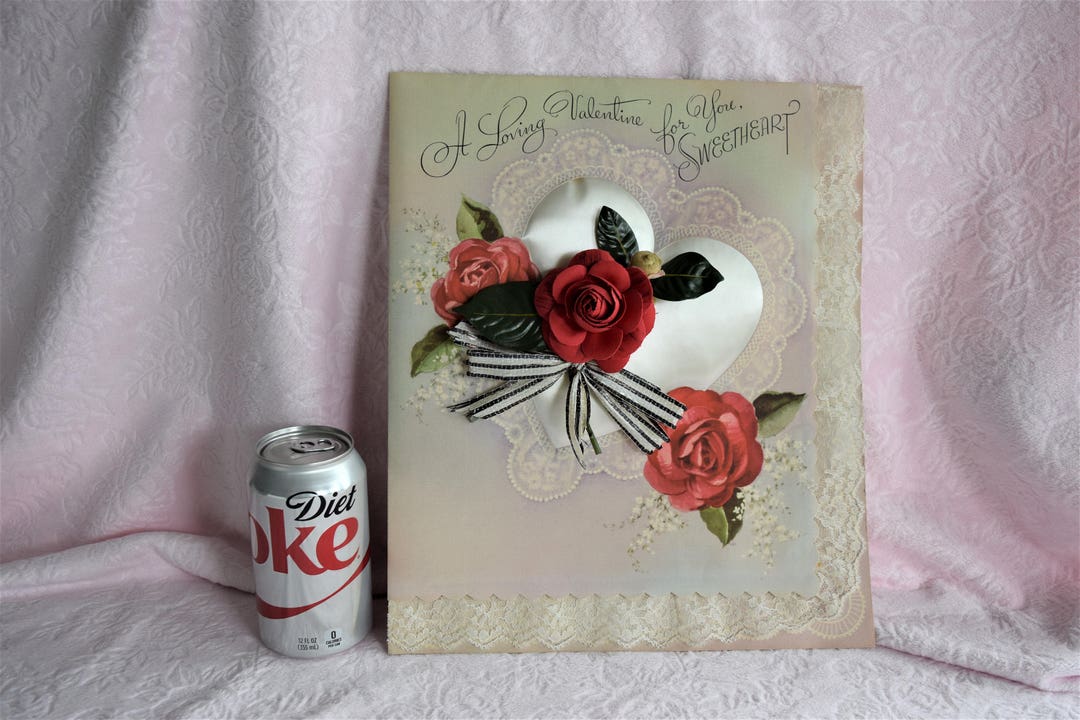 RUST CRAFT VALENTINE Card Large Vintage Corsage Sweetheart Red - Etsy