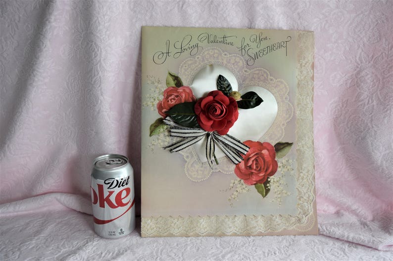 RUST CRAFT VALENTINE Card Large Vintage Corsage Sweetheart Red - Etsy