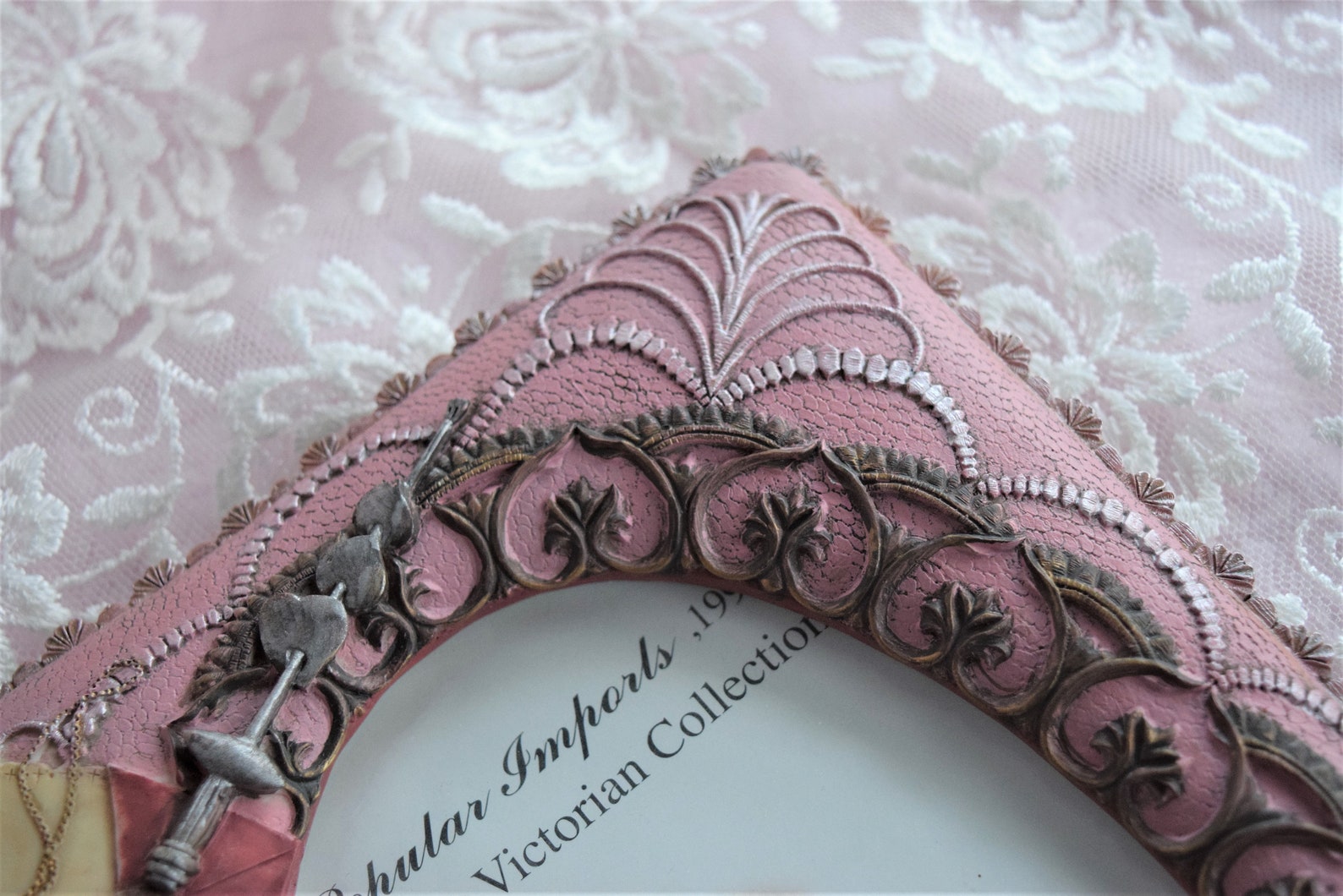 Vintage VICTORIAN PICTURE FRAME Photo Pink Lady Photograph | Etsy