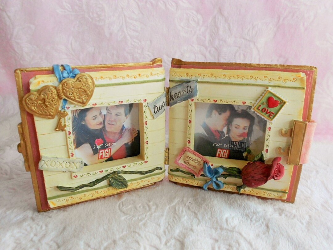 VALENTINE DIARY Book FRAME Picture Photo Red Rose Bud Flower - Etsy