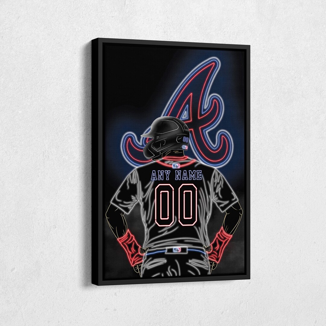 Atlanta Braves Jersey Baseball Neon Personalized Jersey Custom Name and ...