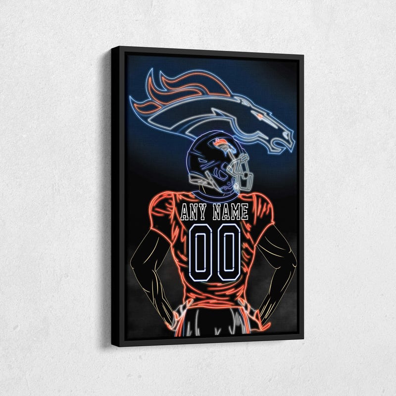 Broncos Poster Framed - Etsy
