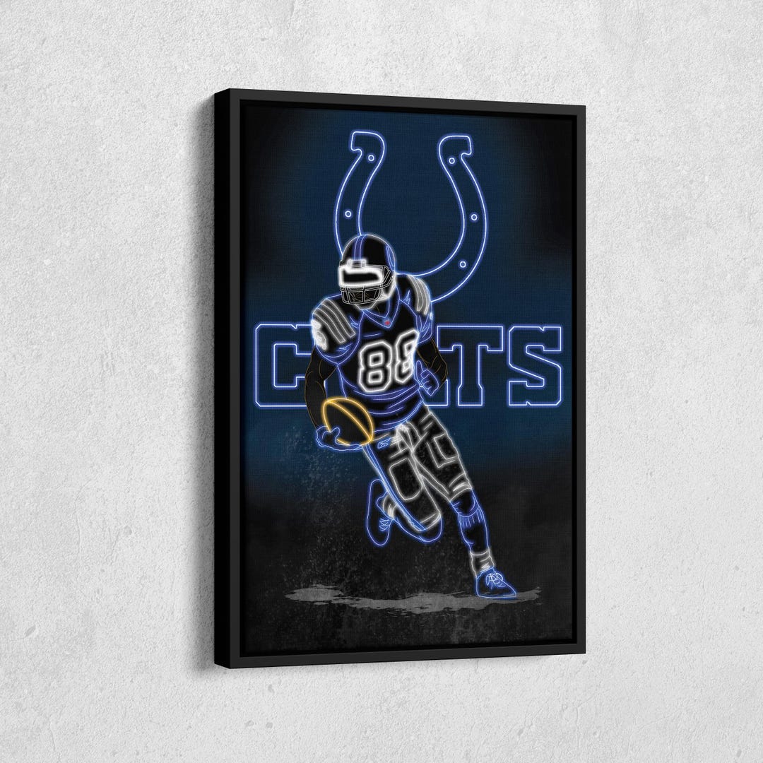 Marvin Harrison Poster Neon Effect Indianapolis Colts Football Canvas ...
