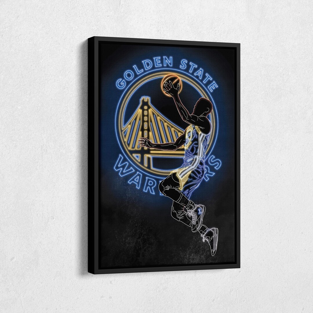 Stephen Curry Poster Neon Effect Golden State Warriors Basketball ...