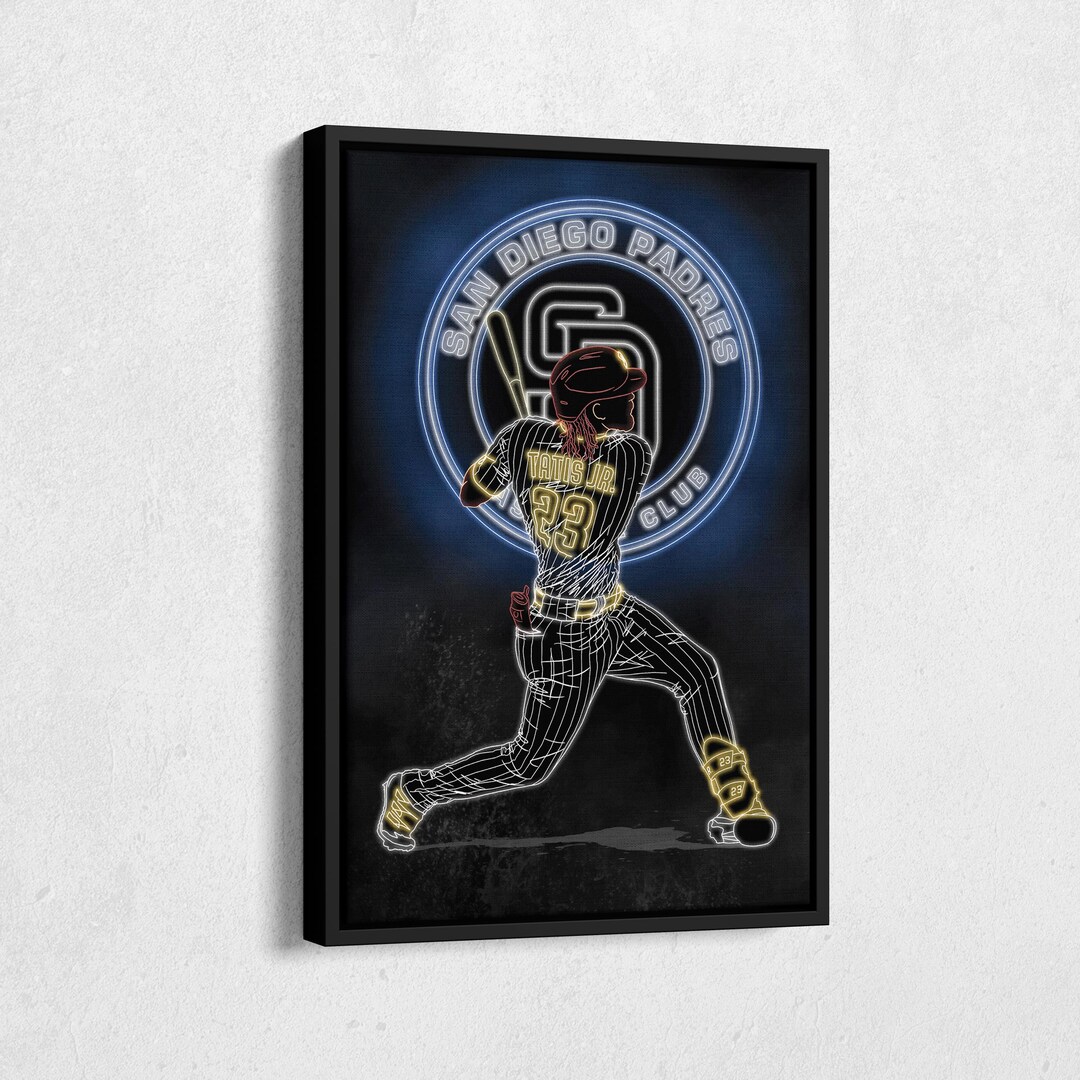 Fernando Tatis Jr. Poster Neon Effect San Diego Padres Baseball Canvas ...