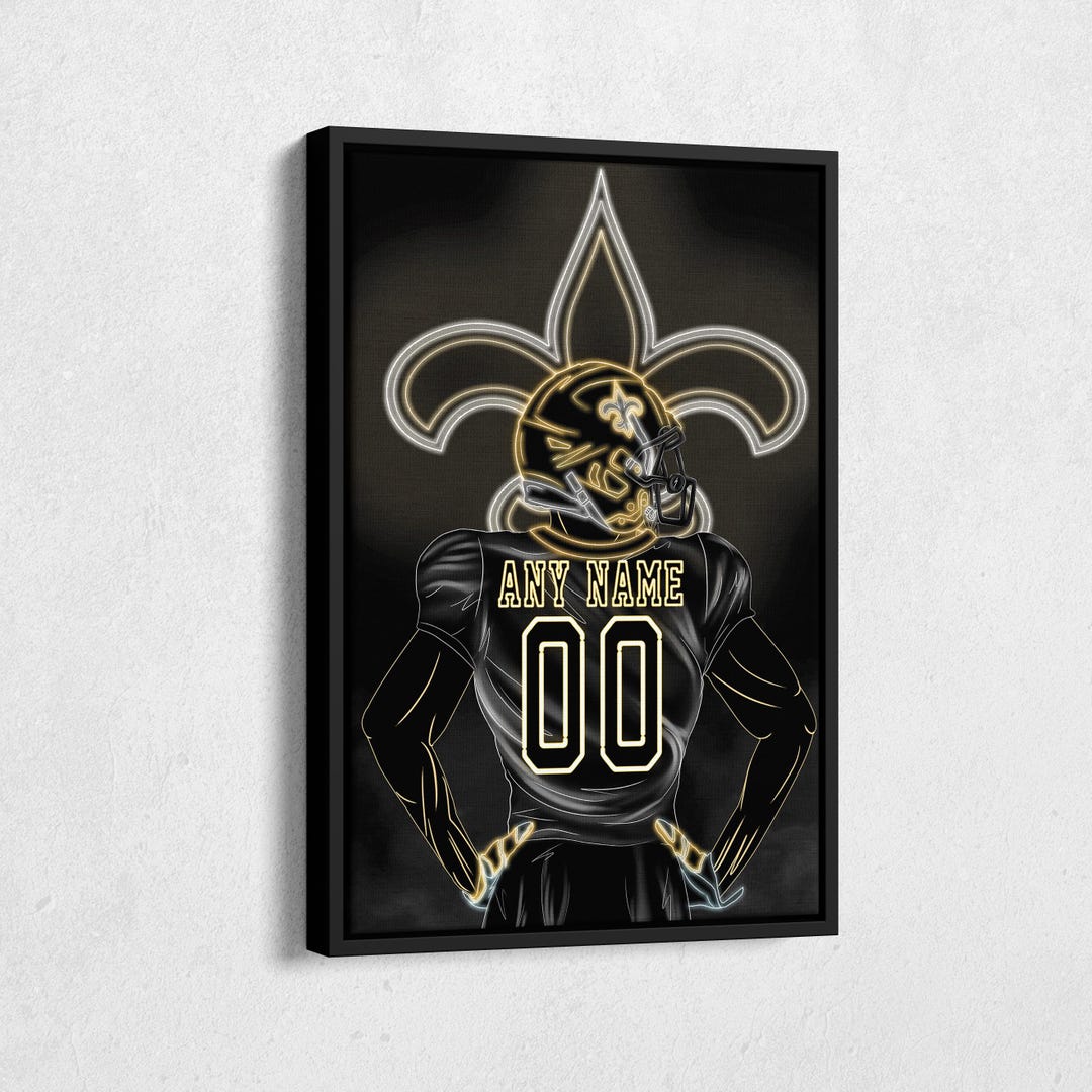 New Orleans Saints Jersey Football Neon Personalized Jersey Custom Name ...