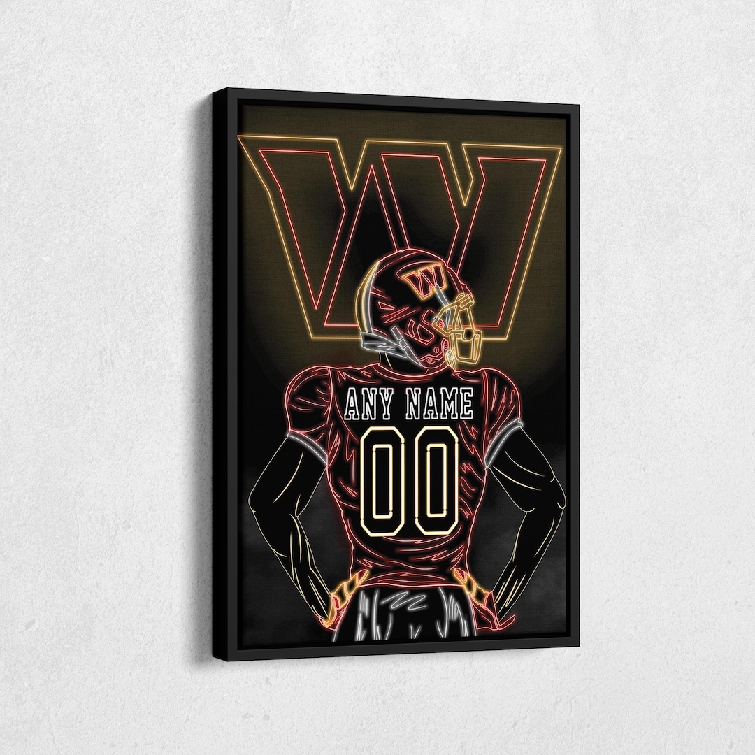 Washington Commanders Jersey Football Neon Personalized Jersey Custom ...
