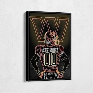 Washington Commanders Jersey Football Neon Personalized Jersey Custom ...