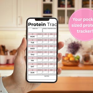 Protein Tracker, Protein Chart, High Protein Food Chart, Weekly Meal ...