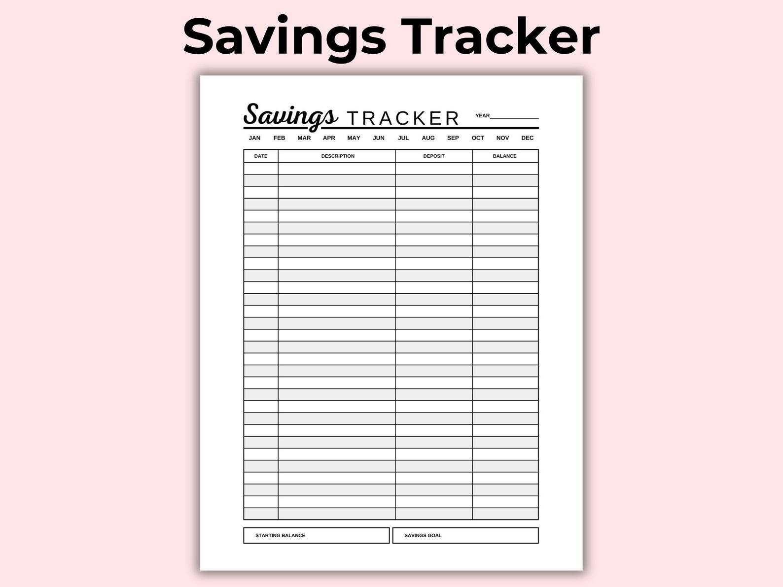 Sinking Fund Tracker, Savings Tracker, Tracker for Sinking Funds ...