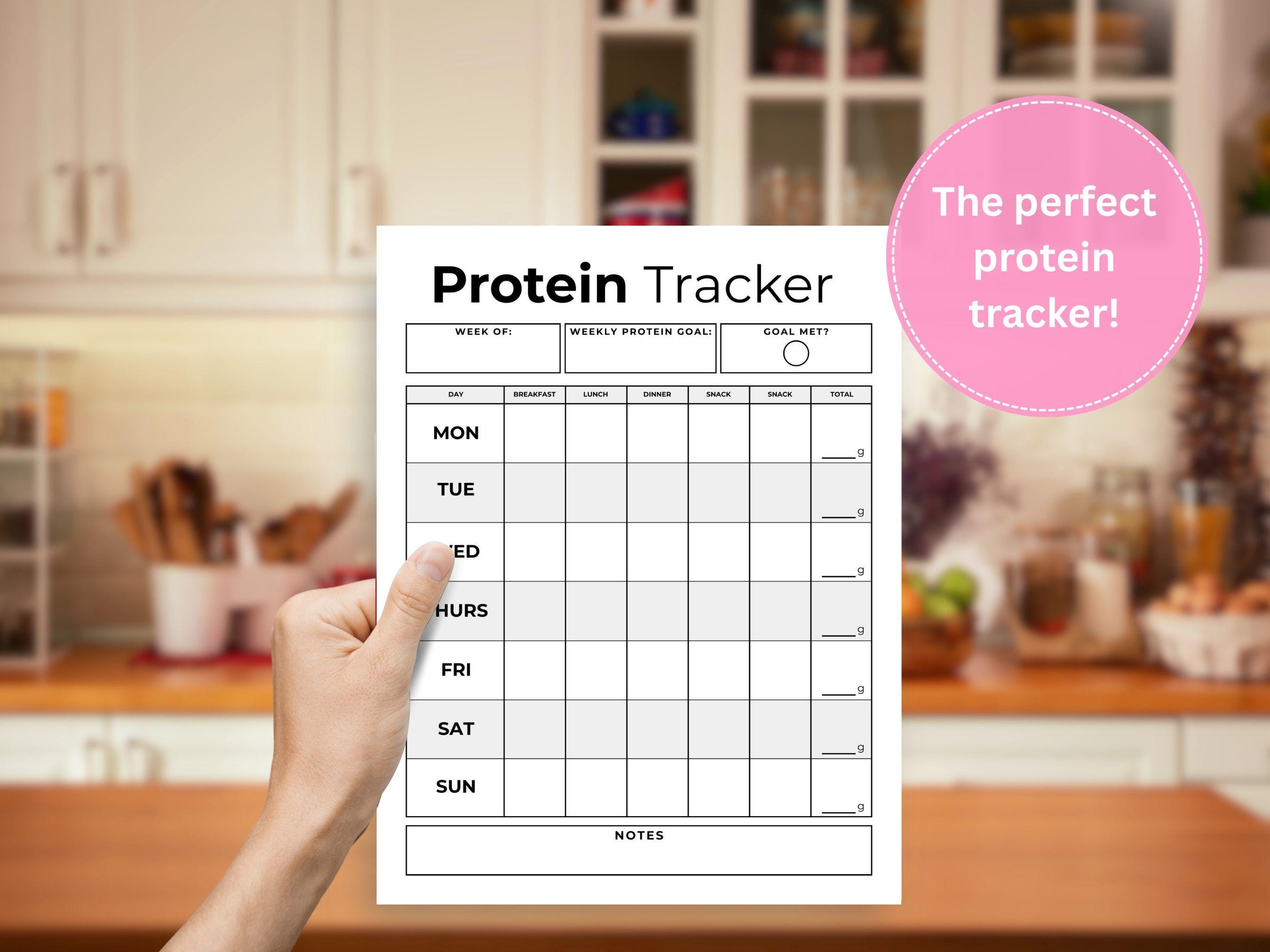 Protein Tracker, Protein Chart, High Protein Food Chart, Weekly Meal ...