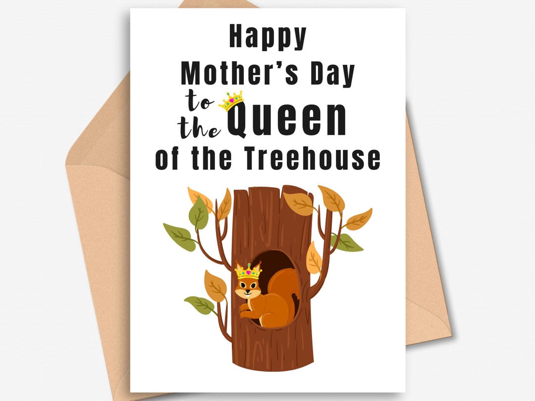 Squirrel Mothers Day Card, Funny Mothers Day Card, Mothers Day Funny ...