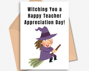 Wicked Teacher Appreciation Card - Etsy