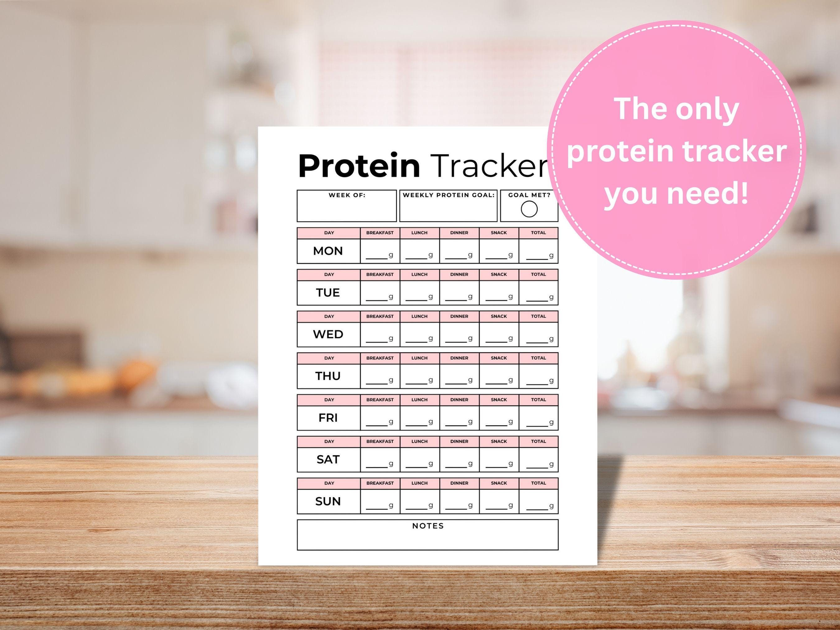 Protein Tracker, Protein Chart, High Protein Food Chart, Weekly Meal ...