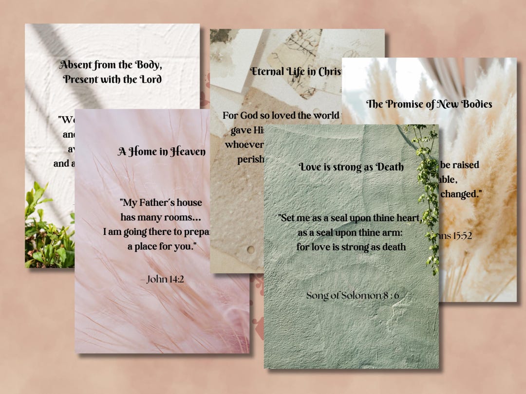 Bible Affirmation Cards During Grief, Scripture Cards on Sorrow ...