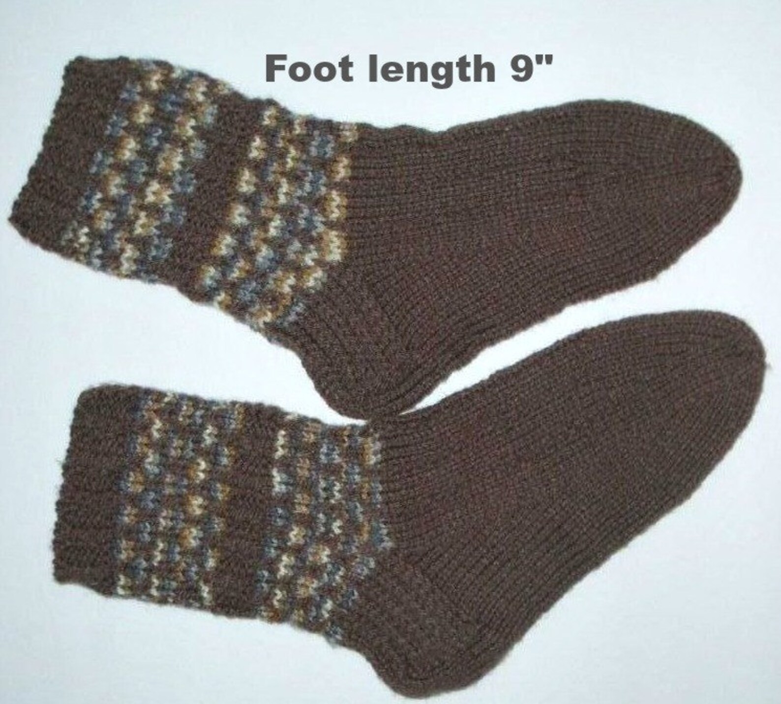 Hand Knit Socks Foot Length 9'' Boot Socks Boot Liners Slipper Socks ...