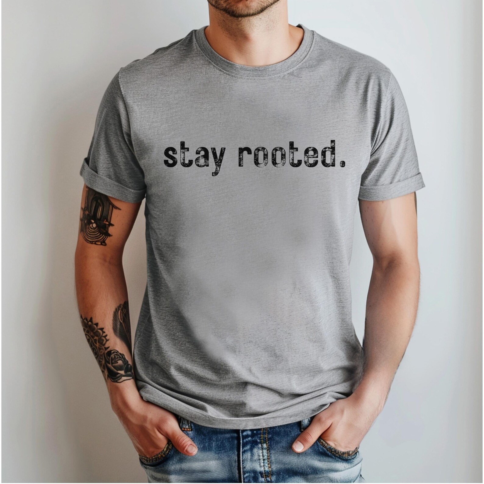 Stay Rooted T-shirt | Inspirational Quote Tee | Minimalist Graphic ...