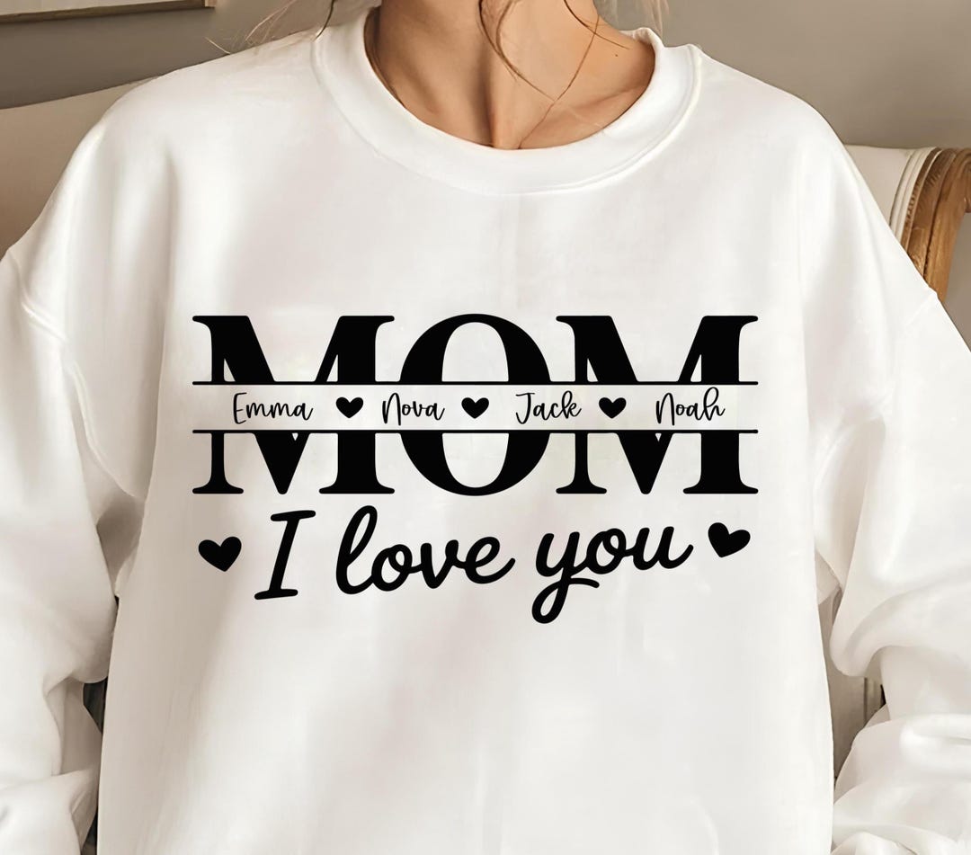 Mom SVG, Mom Split Name Frame Svg, Mother's Day Gift SVG, Mom Cut File ...