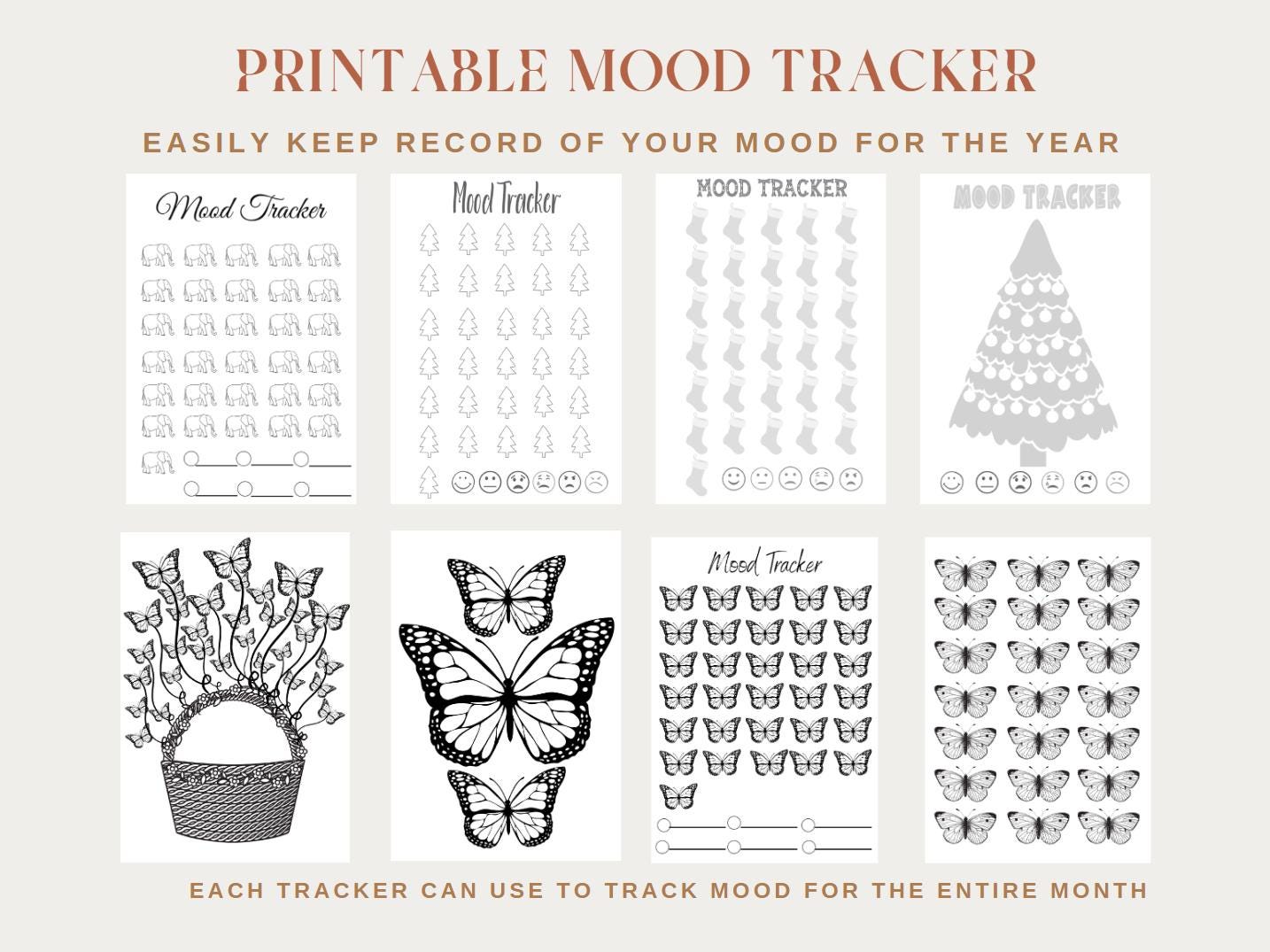 Digital Mood Tracker, Printable Mood Journal, Google Sheets Template ...