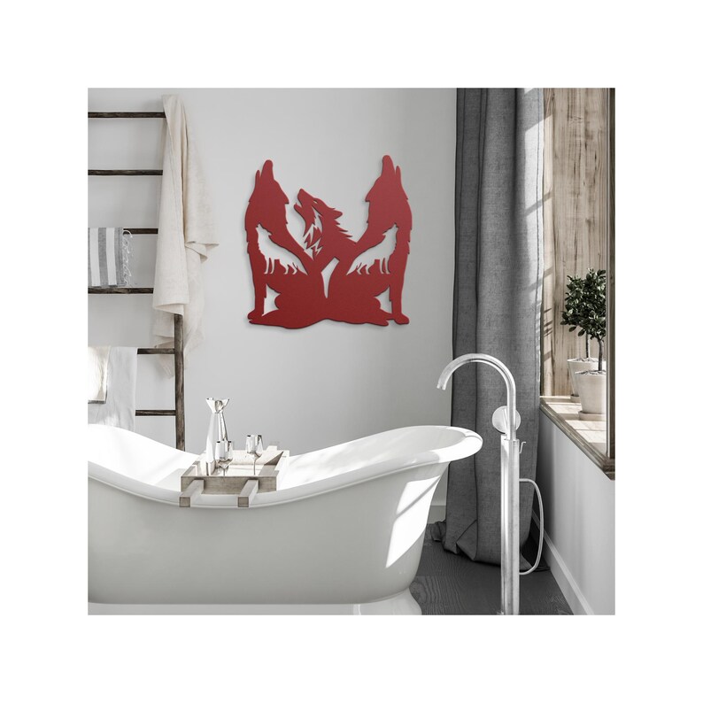 Howling Wolf, Howling Wolves Metal Art, Wildlife Metal Art, Rustic Wolf ...