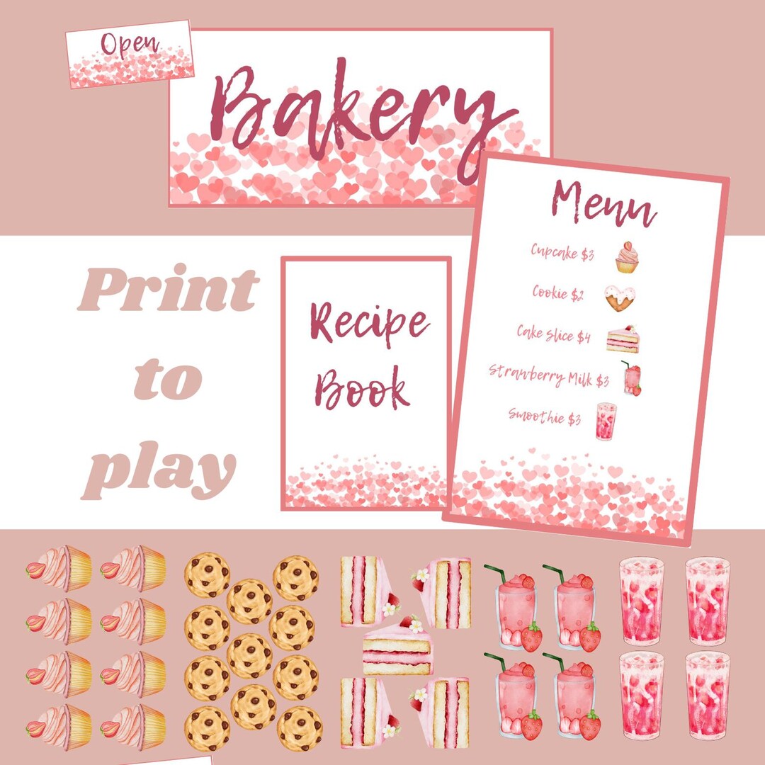 Valentines Bakery Dramatic Play Digital Download Play School Preschool ...