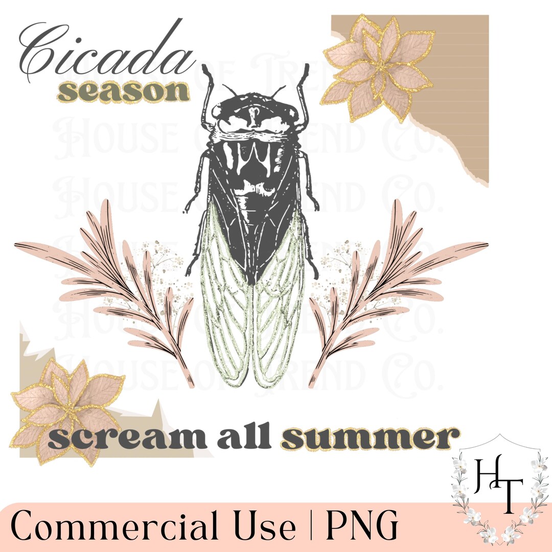 Summer Cicadas PNG Trendy PNG Summer Sublimation Design Original Designer Bug Digital - Etsy UK