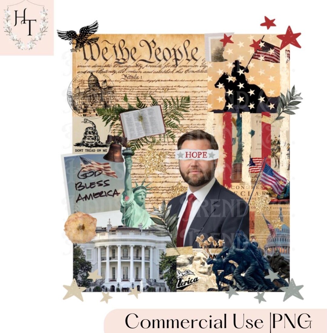 JD Vance Digital Collage Maga PNG Trendy Political Republican ...