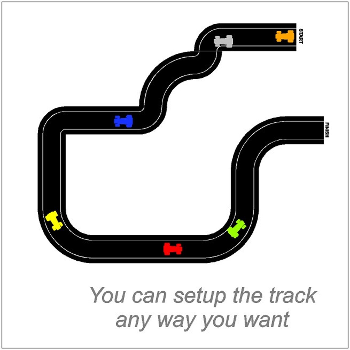 Race Car Tracks Wall Decals Removable Race Track Wall Stickers | Etsy