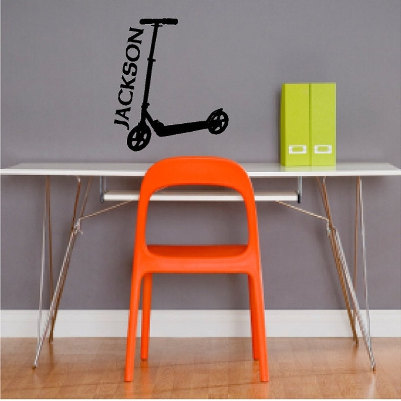 Personalized Scooter Wall Decal Sticker Removable Scooter Wall | Etsy